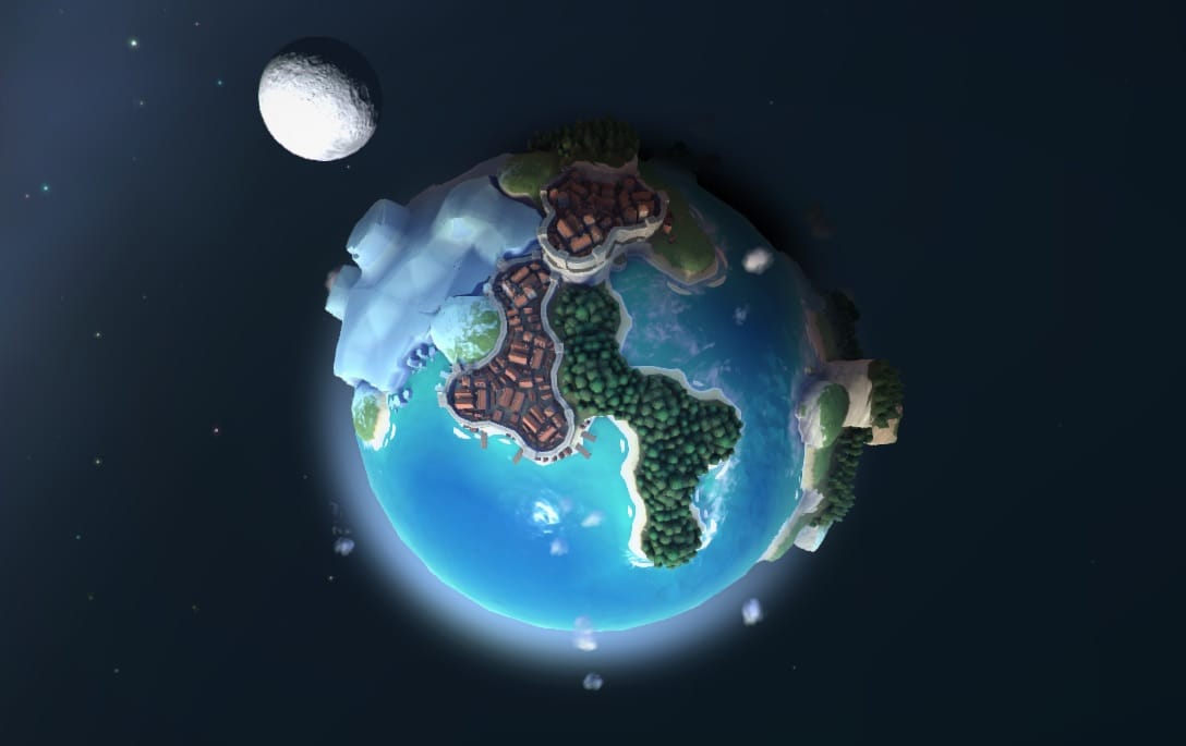 Create the prettiest planets then watch them spin in your browser ...